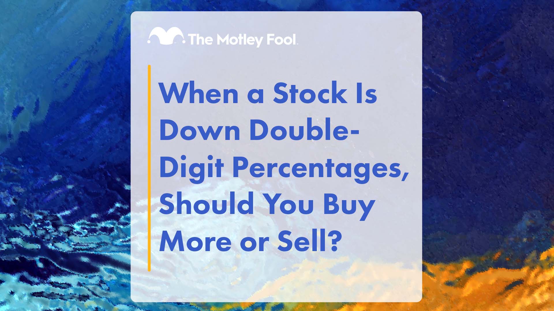 When A Stock Loses A Double digit Percentage Should You Buy More Or Sell NT Xtras