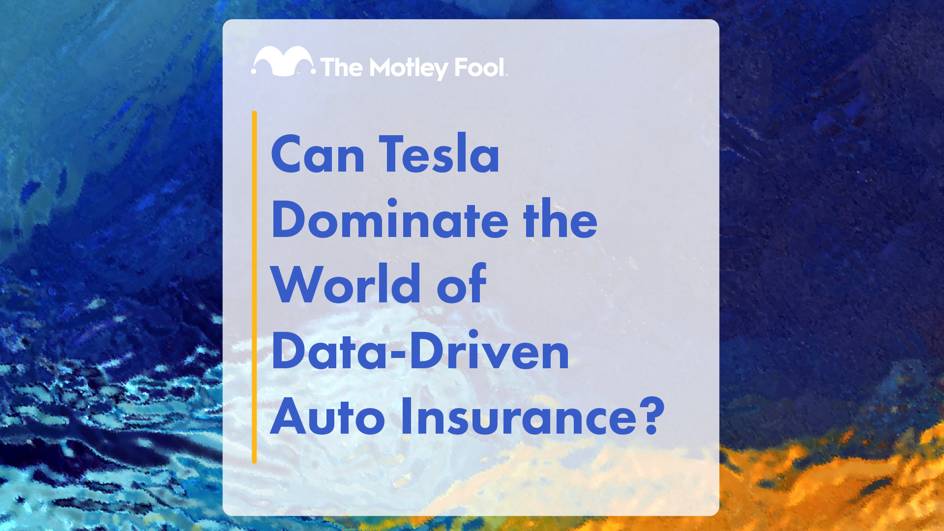 Can Tesla Dominate the World of Data-Driven Auto Insurance? | The ...