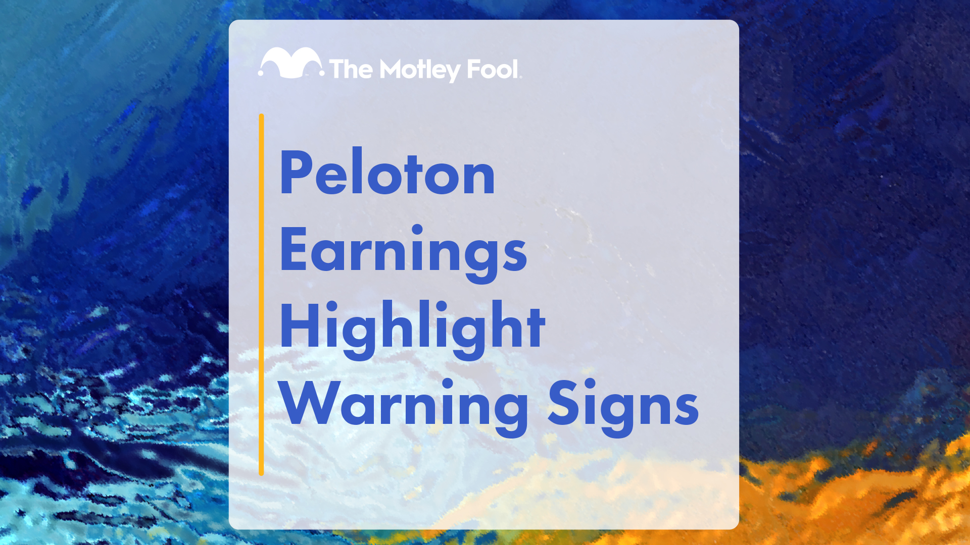 Peloton Earnings Report Highlights Warning Signs | The Motley Fool